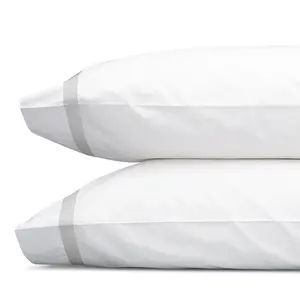 MATOUK Lowell Standard Pillowcase, Pair Silver