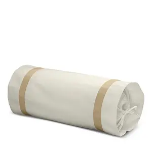 MATOUK Lowell Neck Roll Pillow Cover - Ivory/champagne