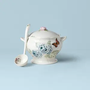 LENOX Butterfly Meadow 2 Piece Tureen & Ladle Set