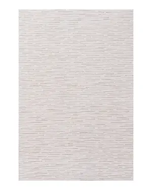 LR HOME Hans Brushstroke Striped Area Rug, 93 X 117 - Ivory