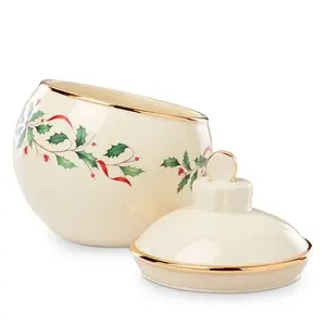 LENOX Holiday Ornament Cookie Jar - Ivory