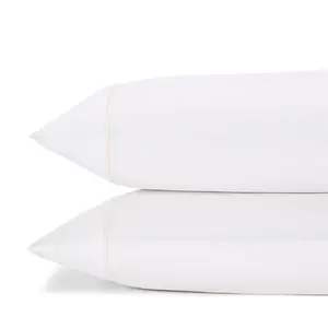 MATOUK Ansonia Percale Standard Pillowcase, Pair - Ivory