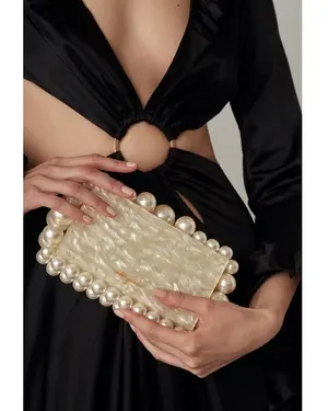 Cult Gaia Eos Clutch - Ivory