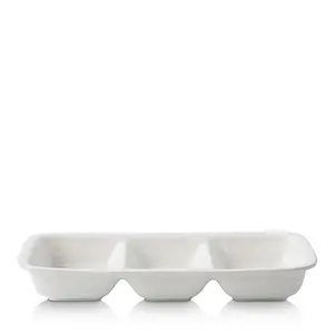 JULISKA Puro Divided Serving Dish - Whitewash