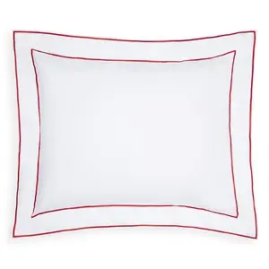 MATOUK Ansonia Percale Standard Sham - Red
