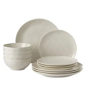 LENOX Bay Colors 12-piece Dinnerware Set - Gray