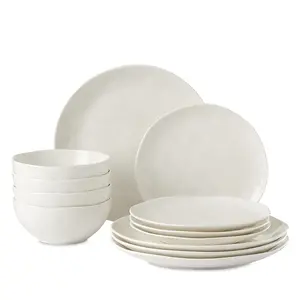 LENOX Bay Colors 12-piece Dinnerware Set - White