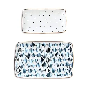 LENOX Bay 2 Piece Nesting Platter Set - Blue