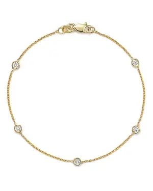 Bloomingdale'S Diamond Station Bracelet - Yellow Gold