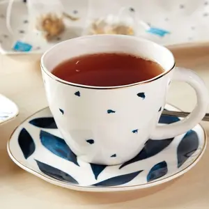 LENOX Blue Bay 4 Piece Teacup & Saucer Set