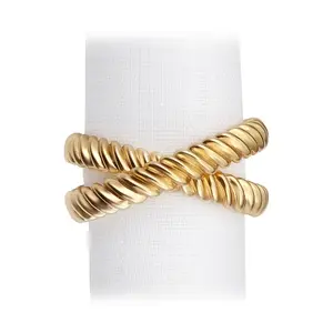 L'Objet Deco Twist Napkin Jewels, Set Of 4 - Gold