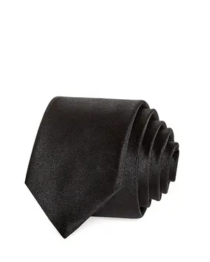 Bloomingdale'S Skinny Silk Tie Exclusive - Black
