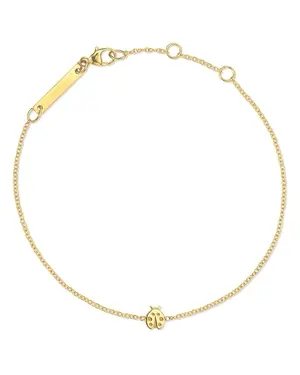 Zoe Chicco 14k Yellow Ladybug Bracelet - Gold