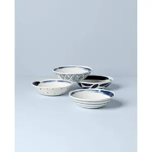 LENOX Blue Bay Melamine Assorted All Purpose Bowls, Set Of 4 - White/blue