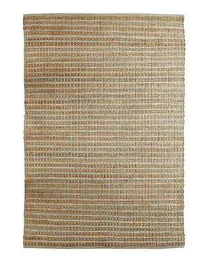 LR HOME Origin Modern Grid Natural Jute Area Rug, 5' X 7'9 - Ivory/gray