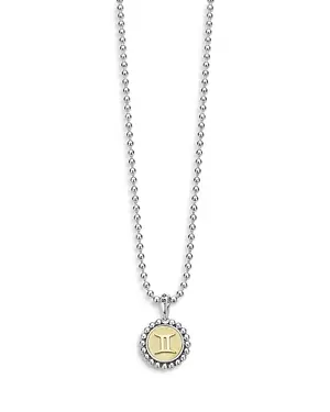 Lagos Sterling Silver And 18k Yellow Gold Zodiac Pendant Necklace - Gemini