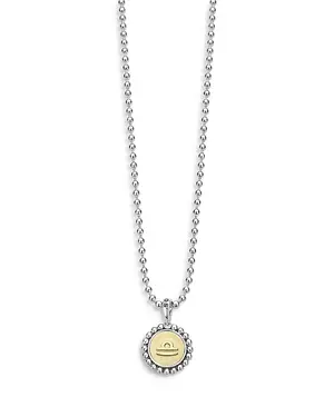 Lagos Sterling Silver And 18k Yellow Gold Zodiac Pendant Necklace - Libra