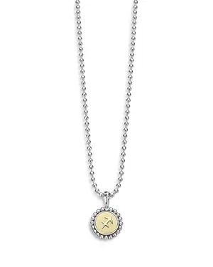 Lagos LAGOS Sterling Silver And 18K Yellow Gold Zodiac Pendant Necklace Sagittarius