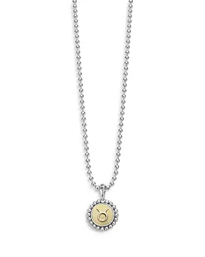Lagos Sterling Silver And 18k Yellow Gold Zodiac Pendant Necklace - Taurus