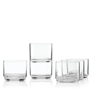 LENOX Tuscany Classics Stackables Short Glasses, Set Of 6 - Clear
