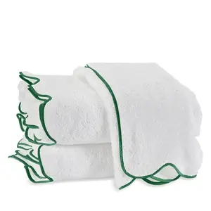 MATOUK Cairo Scallop Guest Towel Kelly Green