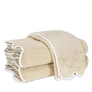 MATOUK Cairo Scallop Guest Towel - Sand/white