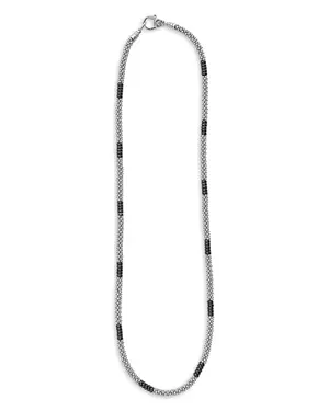 Lagos Ceramic Beaded Necklace - Black/silver
