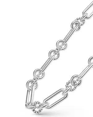 Lagos Signature Caviar Mixed Link Statement Necklace