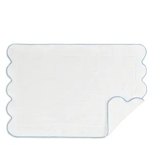 MATOUK Cairo Scallop Tub Mat - Light Blue
