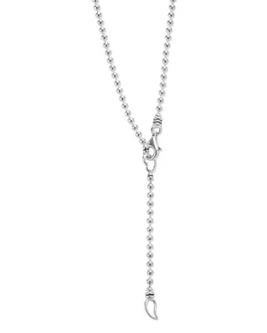 Lagos Sterling Caviar Spark Diamond Circle Pendant Necklace