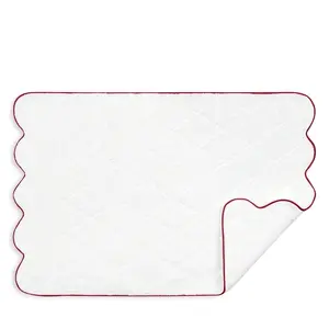 MATOUK Cairo Scallop Quilted Mat Rally Red
