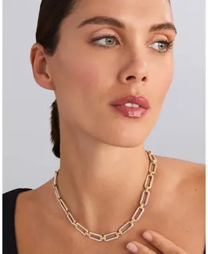 Lagos 18k Yellow Gold And Sterling Silver Caviar Link Necklace
