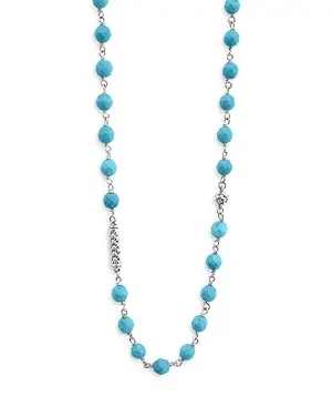 LAGOS LAGOS Sterling Silver Caviar Turquoise Necklace