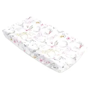 OILO Fawn Jersey Changing Pad Cover - Medium Gray
