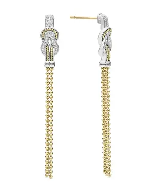 Lagos 18k Yellow Gold & Sterling Silver Diamond Tassel Earrings - Silver/gold
