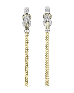 Lagos 18k Yellow Gold & Sterling Silver Diamond Tassel Earrings - Silver/gold