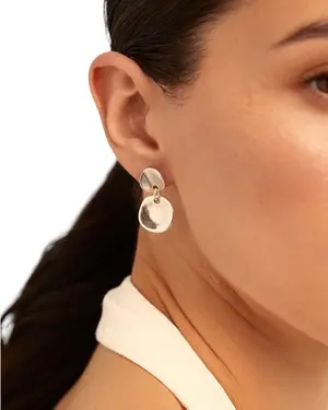 UNODE50 Sterling Plated Irregular Drop Earrings