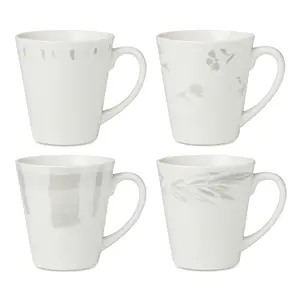 LENOX Oyster Bay Mugs, Set Of 4 - White