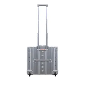 ALEON 17-inch Aluminum Wheeled Pilot Bag - Silver