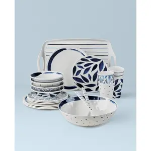 LENOX Blue Bay Melamine 20 Piece Dinnerware Set