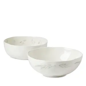 LENOX Oyster Bay Nesting Serving Bowls, 2-piece Set - White