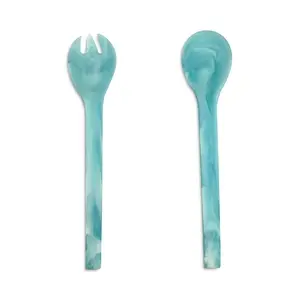NASHI Everyday Salad Serving Set Aqua Swirl