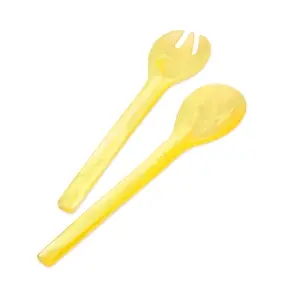 NASHI Everyday Salad Serving Set - Yellow Swirl