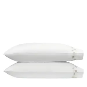 MATOUK Feather Cotton Standard Pillowcase, Pair - Champagne
