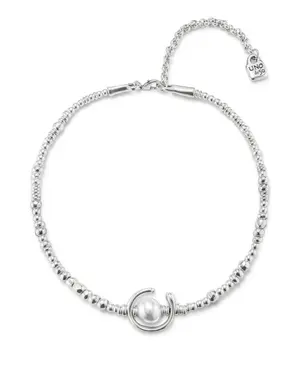 UNODE50 Sterling-plated Beaded Necklace With Pearl Accent