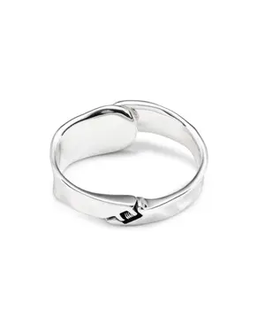 UNODE50 Sterling-plated Bangle Bracelet With Wave Motif