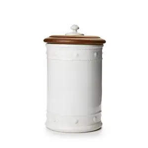 JULISKA Berry & Thread 11.5 Canister With Wooden Lid - Whitewash