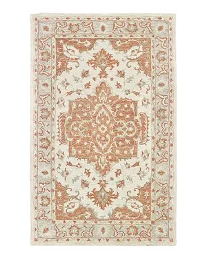 LR HOME Imperial Sunrise Medallion Area Rug, 60 X 93 - Orange