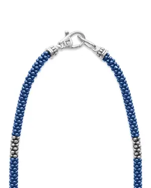 Lagos Sterling Silver Collar Necklace - Blue/silver
