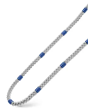 Lagos Sterling Silver Rondelle Collar Necklace - Blue/silver